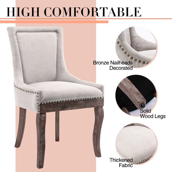 Rosalind Wheeler Buckhalt Velvet Wing Back Dining Chair | Wayfair